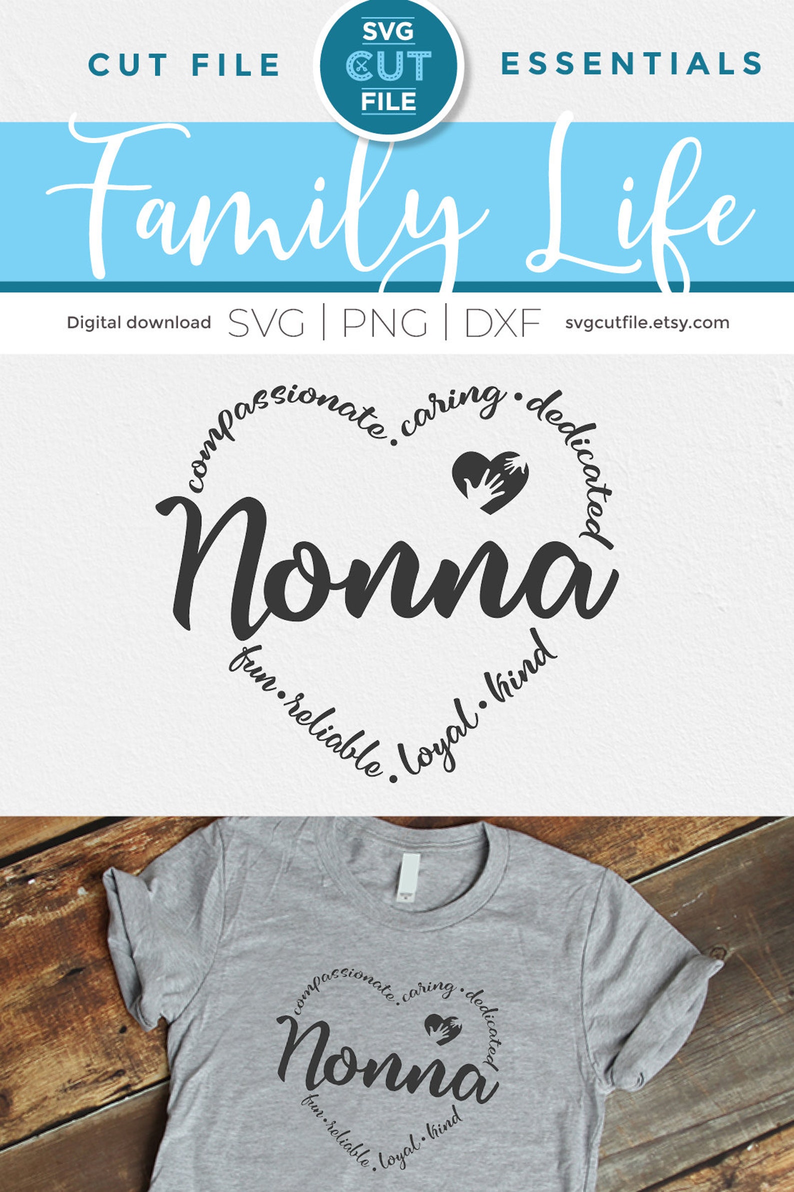 Nonna Svg Grandma Nonna Svg Nonna Heart Svg Cute Gift - Etsy