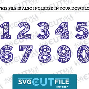 Polka Dot Numbers Svg, Polka Dot Number Svg, Number Svg, Polka Dot ...