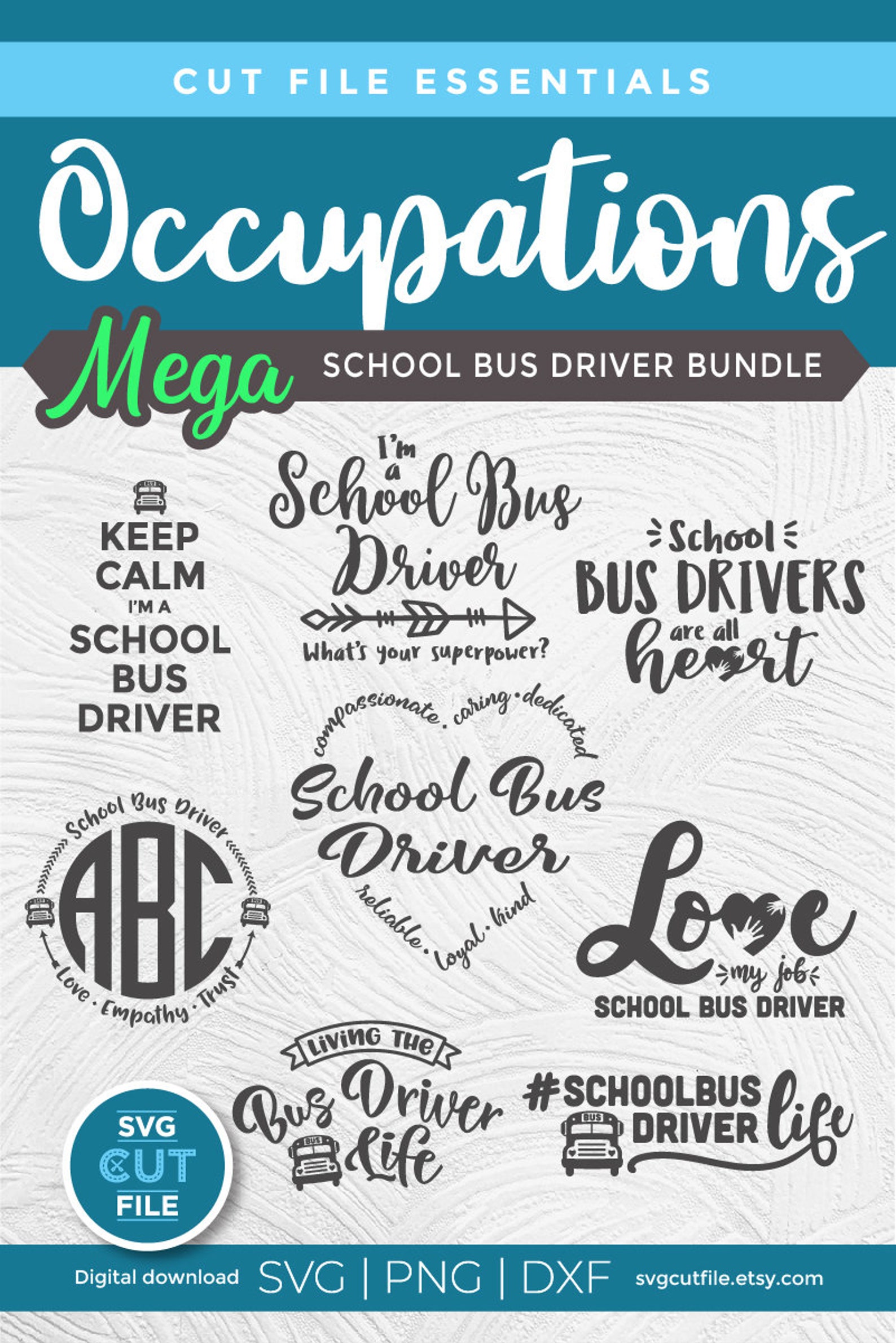 Bus Driver Svg Bundle Bus Driver Svg Back to School - Etsy