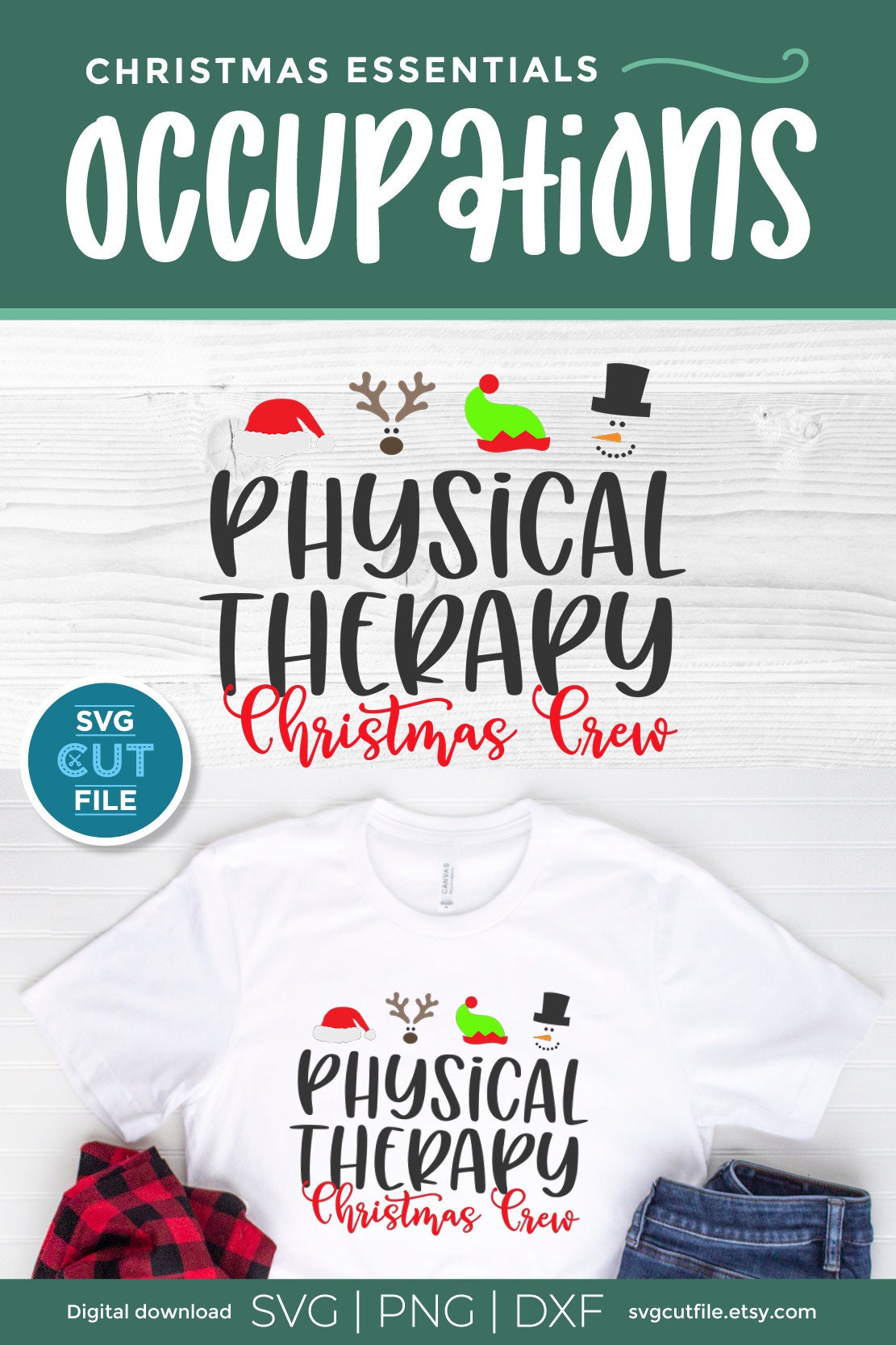 Christmas Physical Therapy Svg Physical Therapy Christmas - Etsy