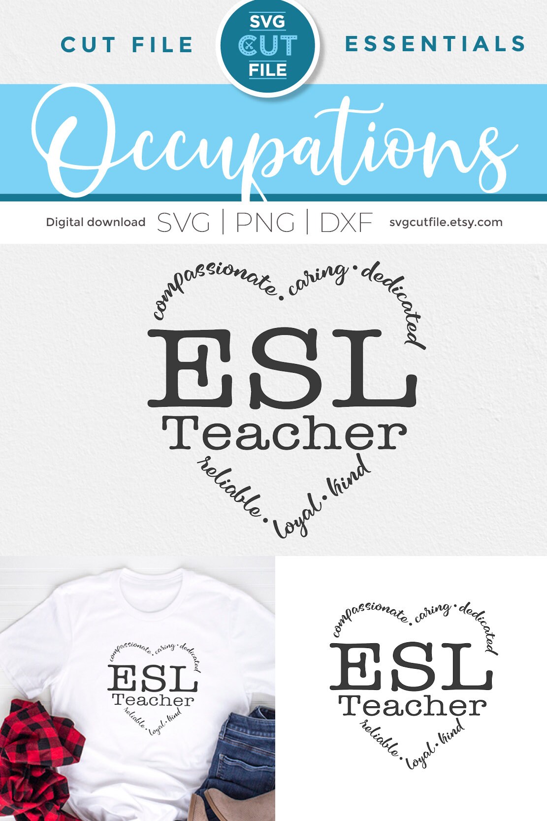 ESL Teacher Svg, English as a Second Language Teacher Svg, School Svg ...
