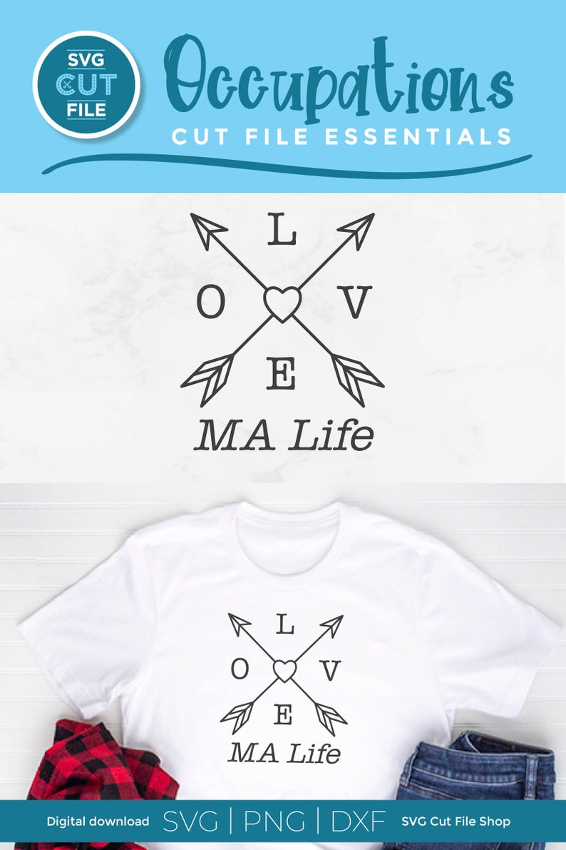 Medical Assistant Svg MA Svg Heart Svg MA Life MA Gift - Etsy