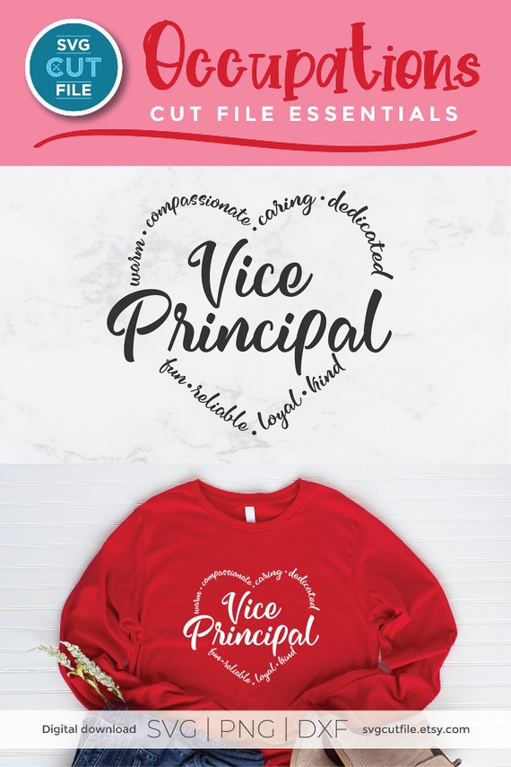 Vice Principal Svg Assistant Principal Svg Heart Svg Middle | Etsy