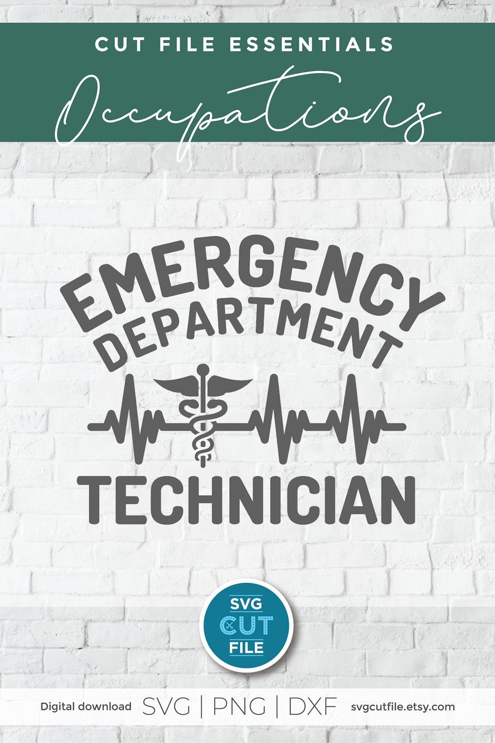 ER Tech Svg Emergency Department Technician Emergency Room - Etsy