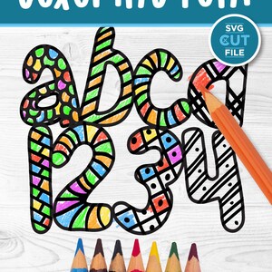 Coloring Book OTF Coloring Book Font Printable Font Adult - Etsy