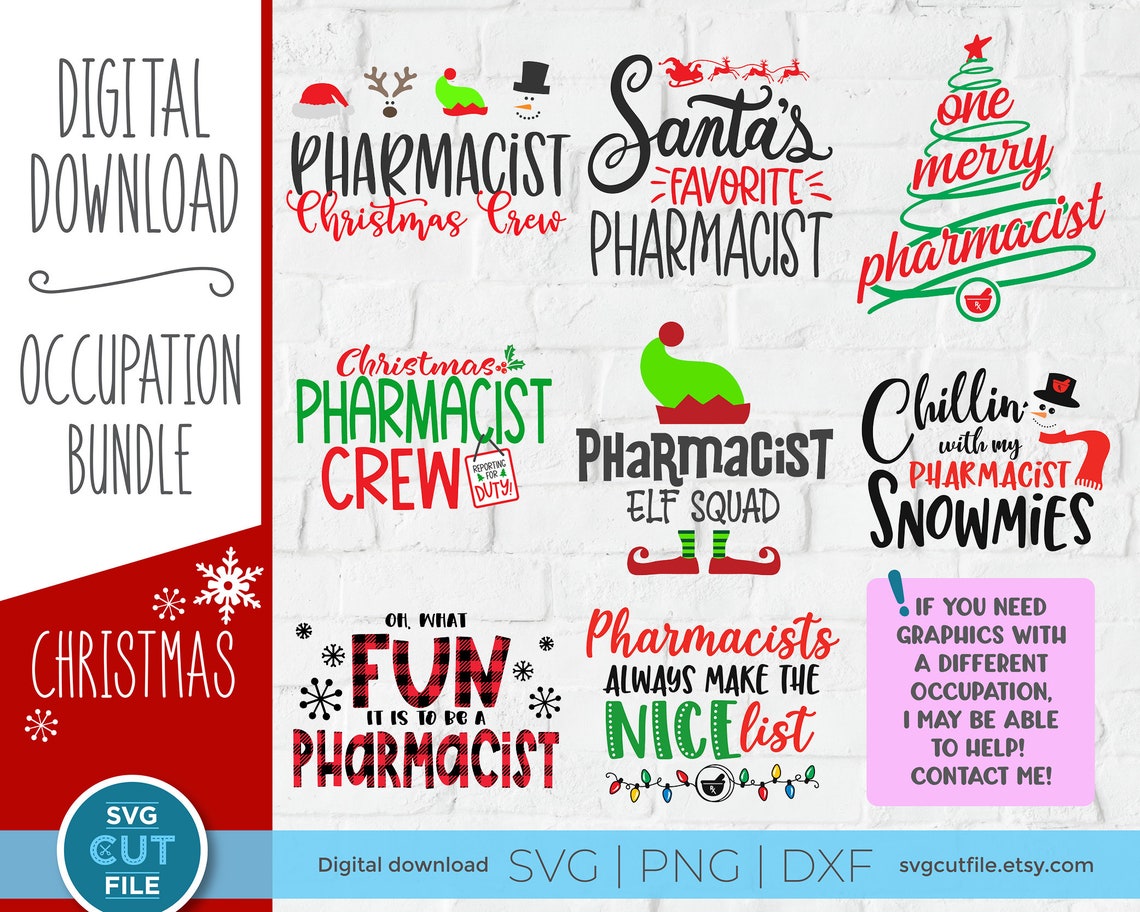 Christmas Pharmacist Svg Bundle Pharmacist SVG Pharmacist - Etsy