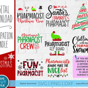 Christmas Pharmacist Svg Bundle, Pharmacist SVG, Pharmacist Christmas ...