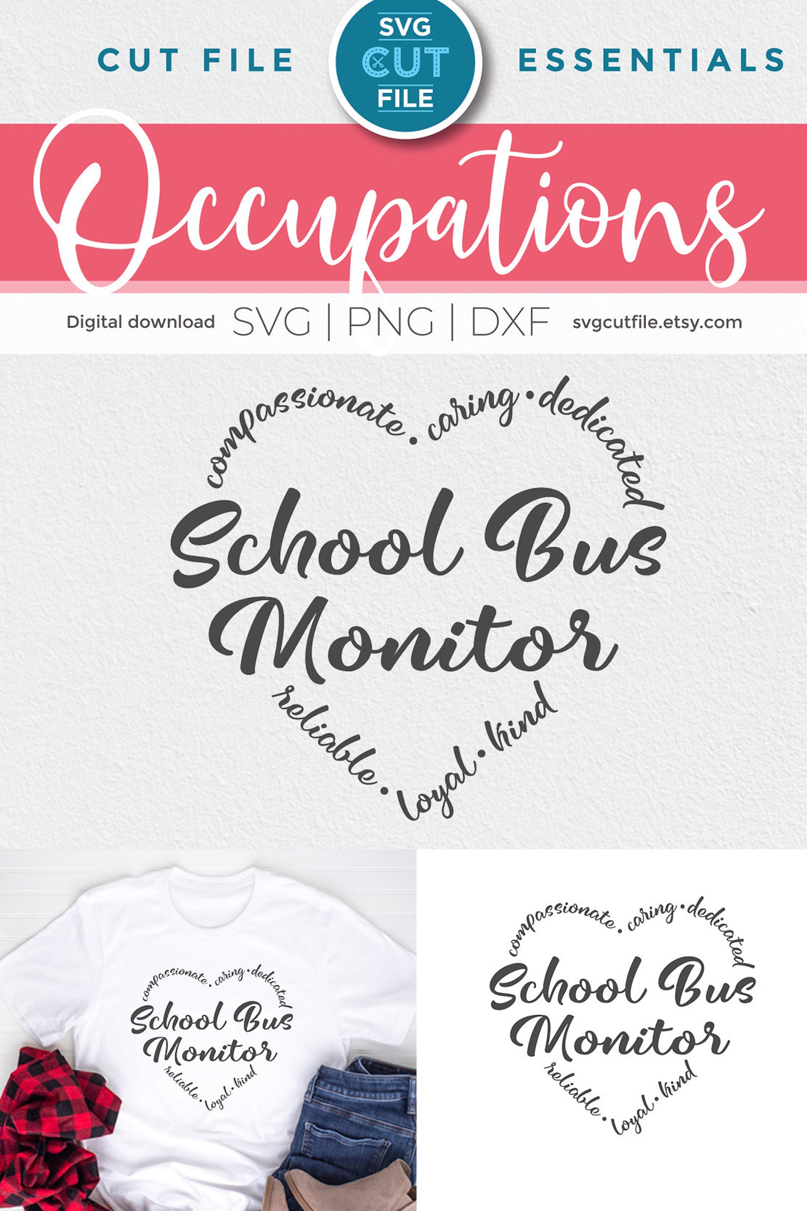School Bus Monitor Svg School Bus Attendant Schoolbus | Etsy