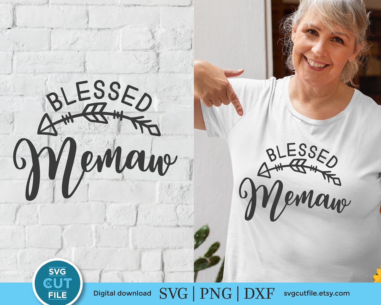 Memaw Svg Blessed Memaw Blessed Svg Cute Gift Mother's - Etsy Israel