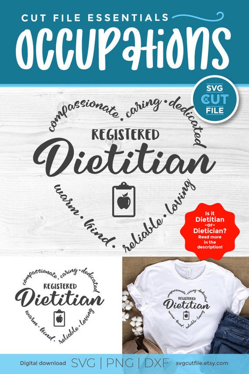 Dietitian Svg Registered Dietitian Student Nutritionist Rd | Etsy