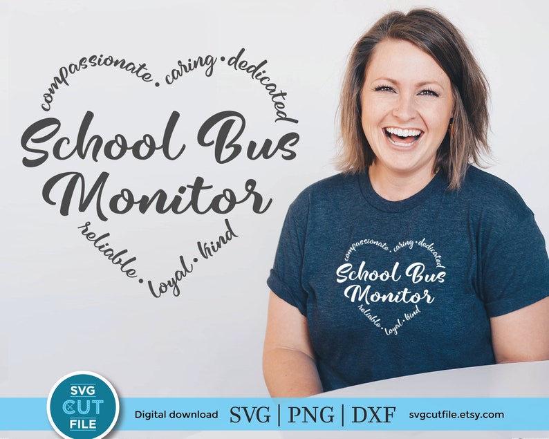 School Bus Monitor Svg School Bus Attendant Schoolbus | Etsy