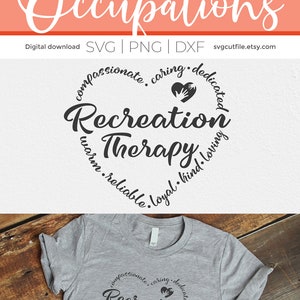 Recreation Therapy Svg, Recreational Therapy Svg, Heart Words ...