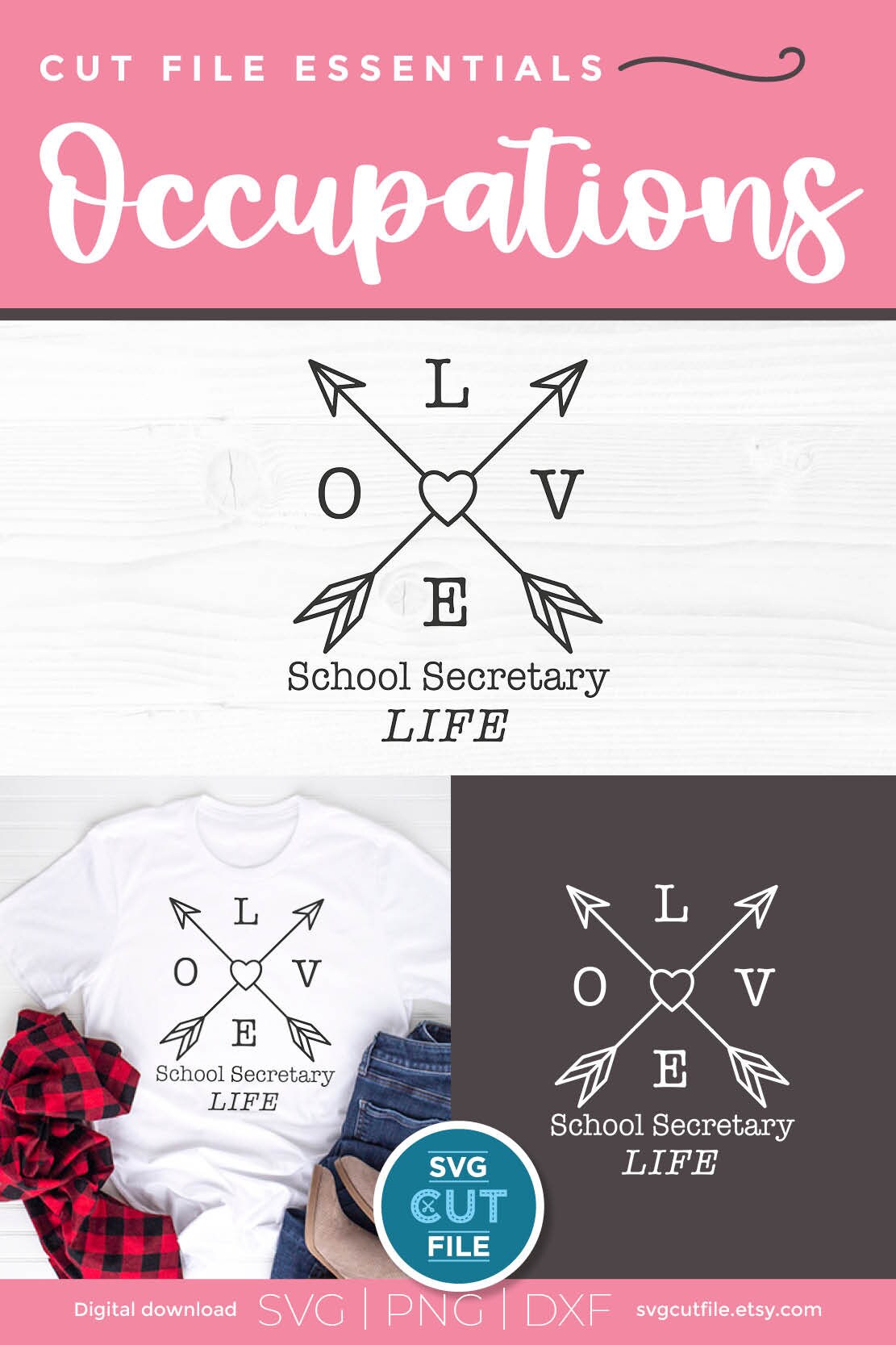 School Secretary Svg Secretary Svg Love Life Svg - Etsy