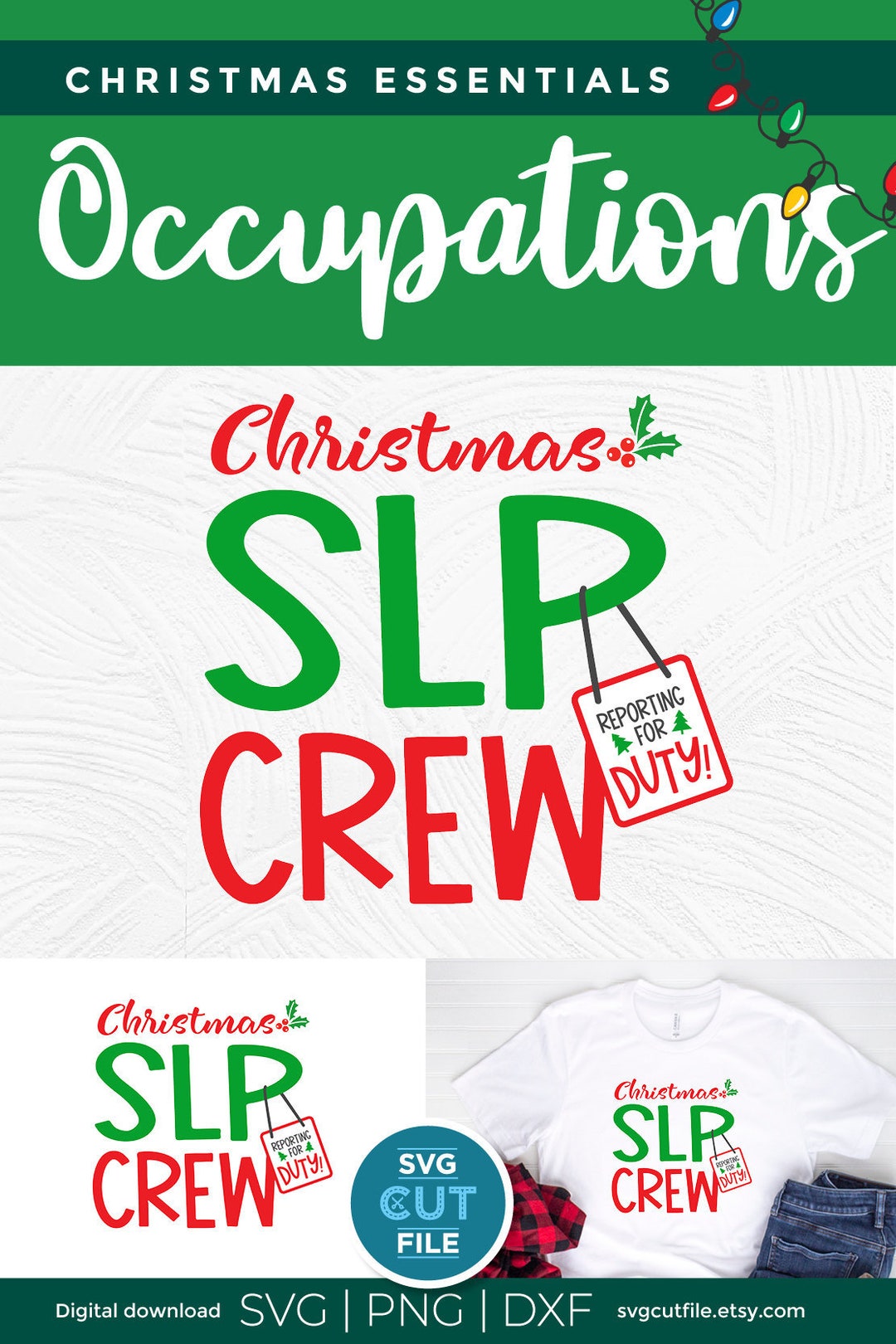 Christmas Speech Pathologist Svg, Speech Therapist Christmas Crew Svg ...