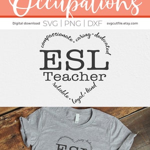 ESL Teacher Svg, English as a Second Language Teacher Svg, School Svg ...