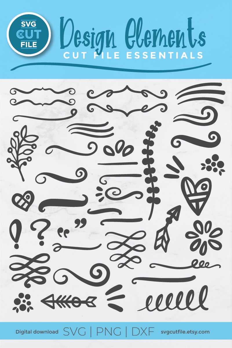 Flourish Svg Swirl Svg Doodle Svg Scroll Svg Swoosh Svg | Etsy