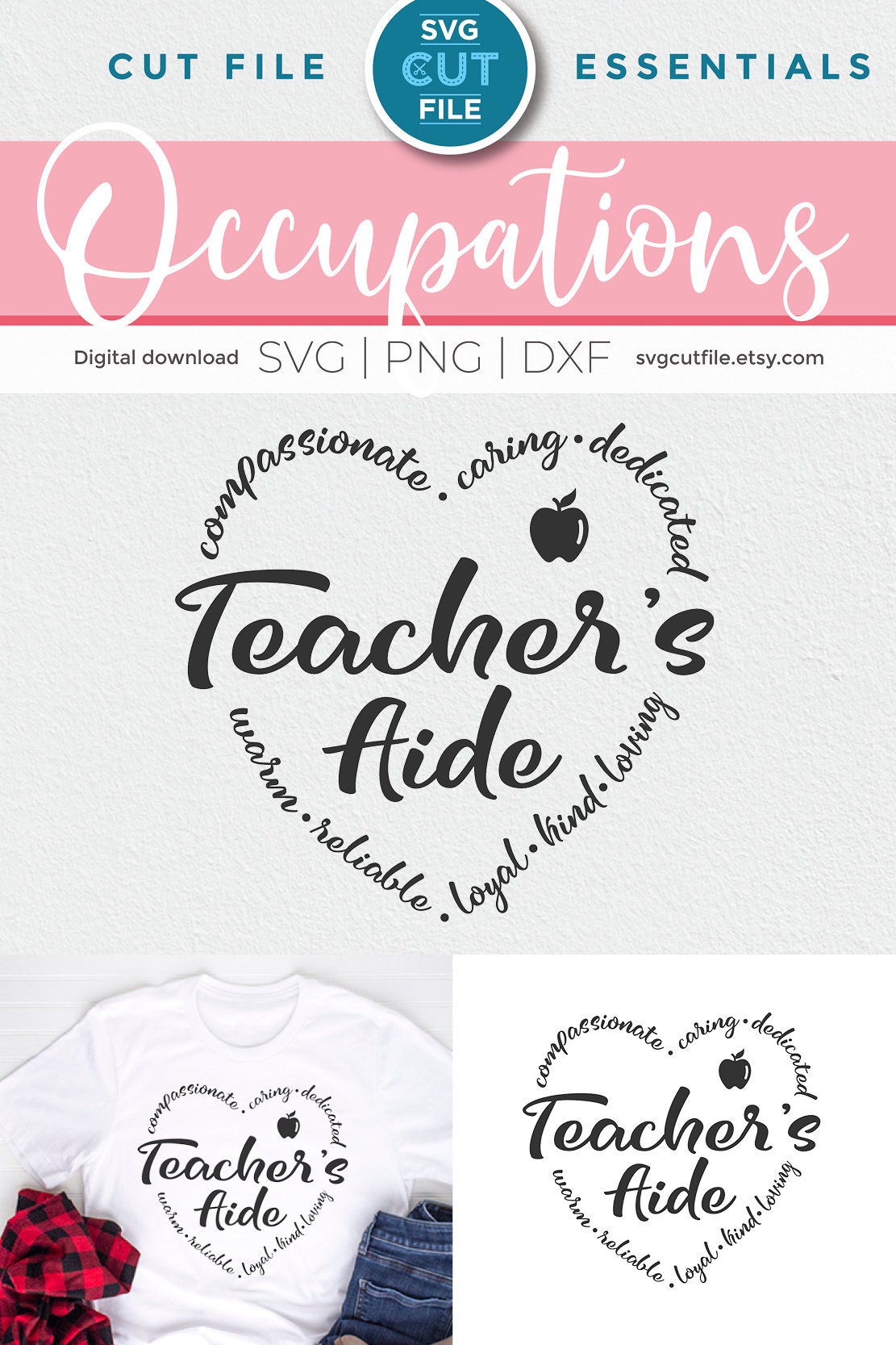 Teacher's Aide Svg Teacher Aid Svg Teacher's Aid | Etsy