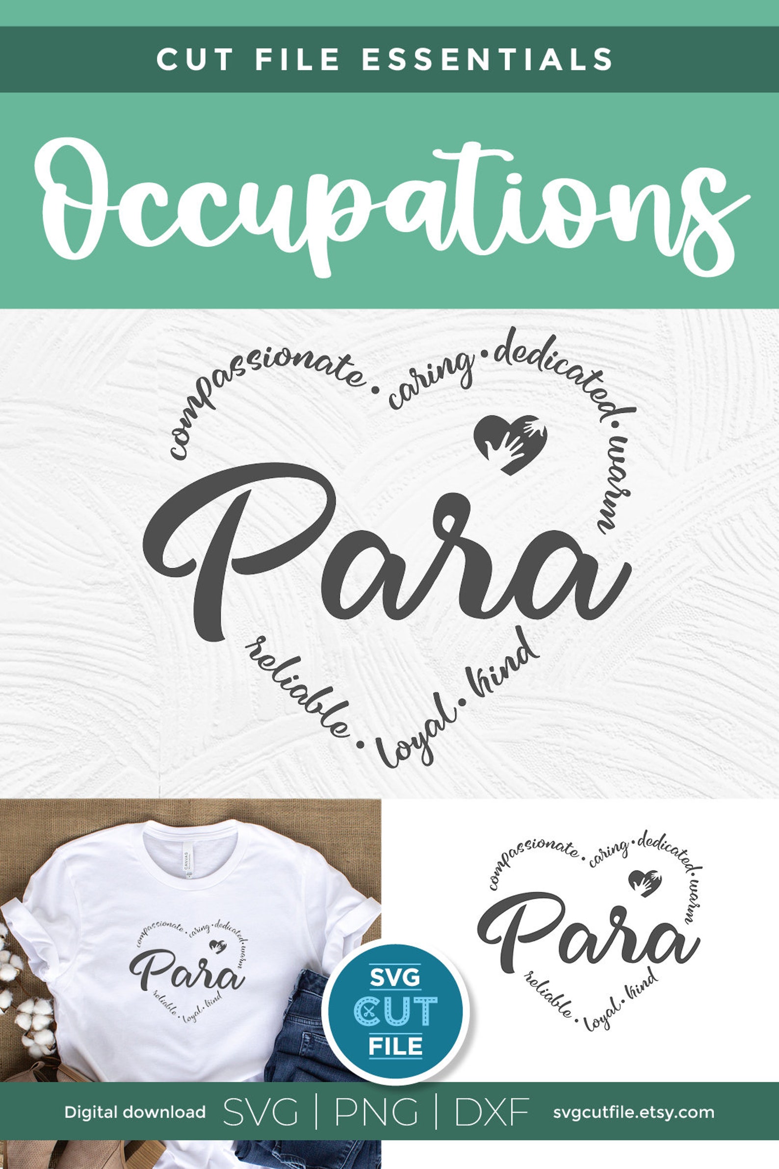 Paraprofessional Svg Para Svg Paraprofessional Heart Shape - Etsy