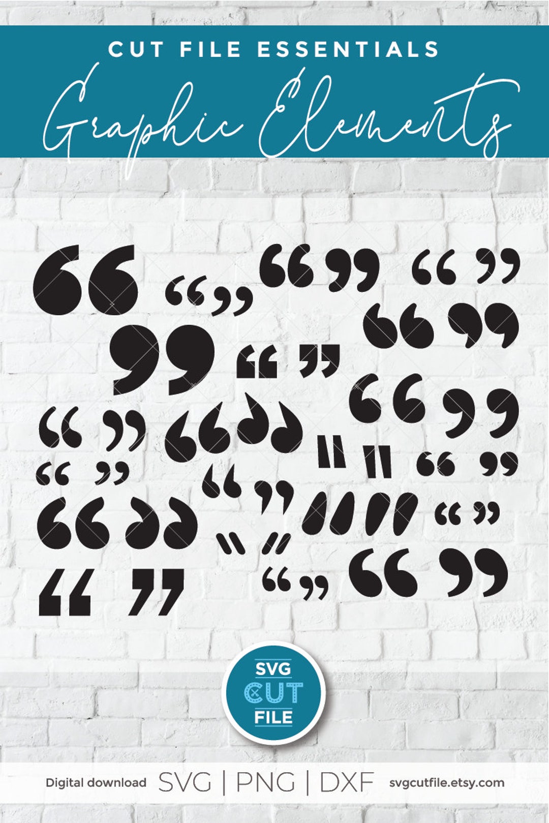 Quotation Mark Quotes Marks Dxf Cut, Typography Svg, Apostrophe File ...