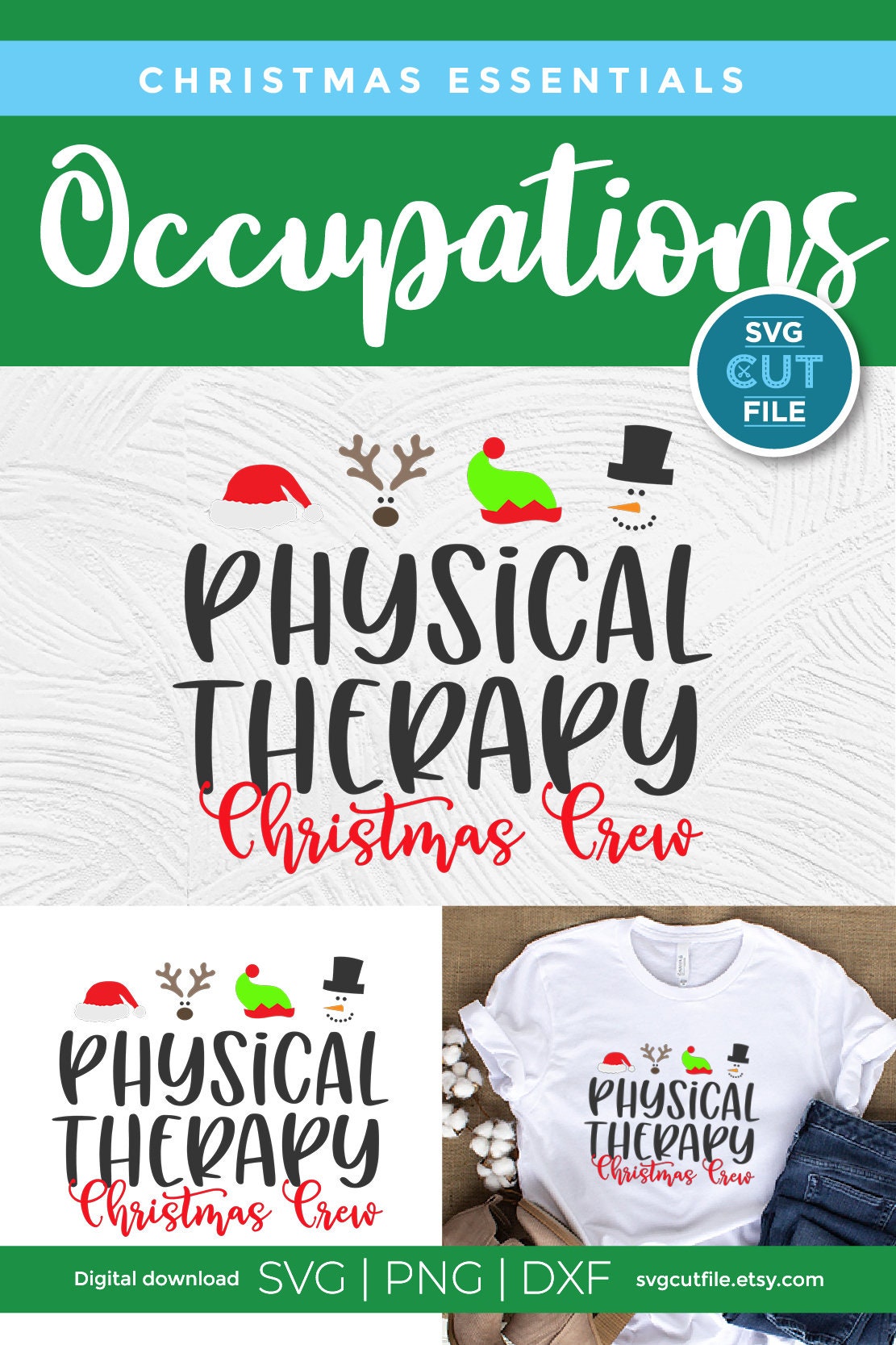 Christmas Physical Therapy Svg Physical Therapy Christmas - Etsy