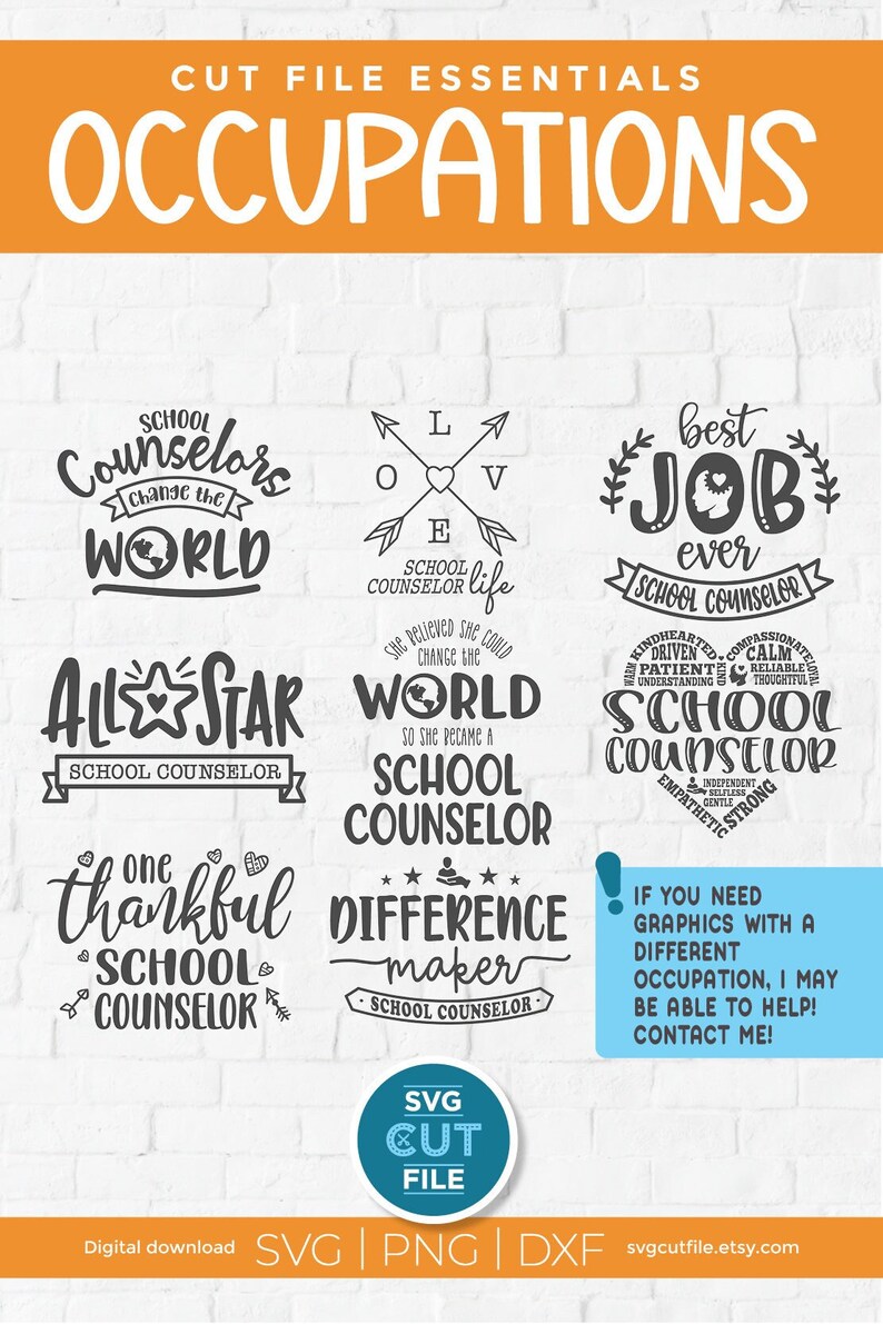 School Counselor Svg, Counselor Svg, School Guidance Bundle Svg ...