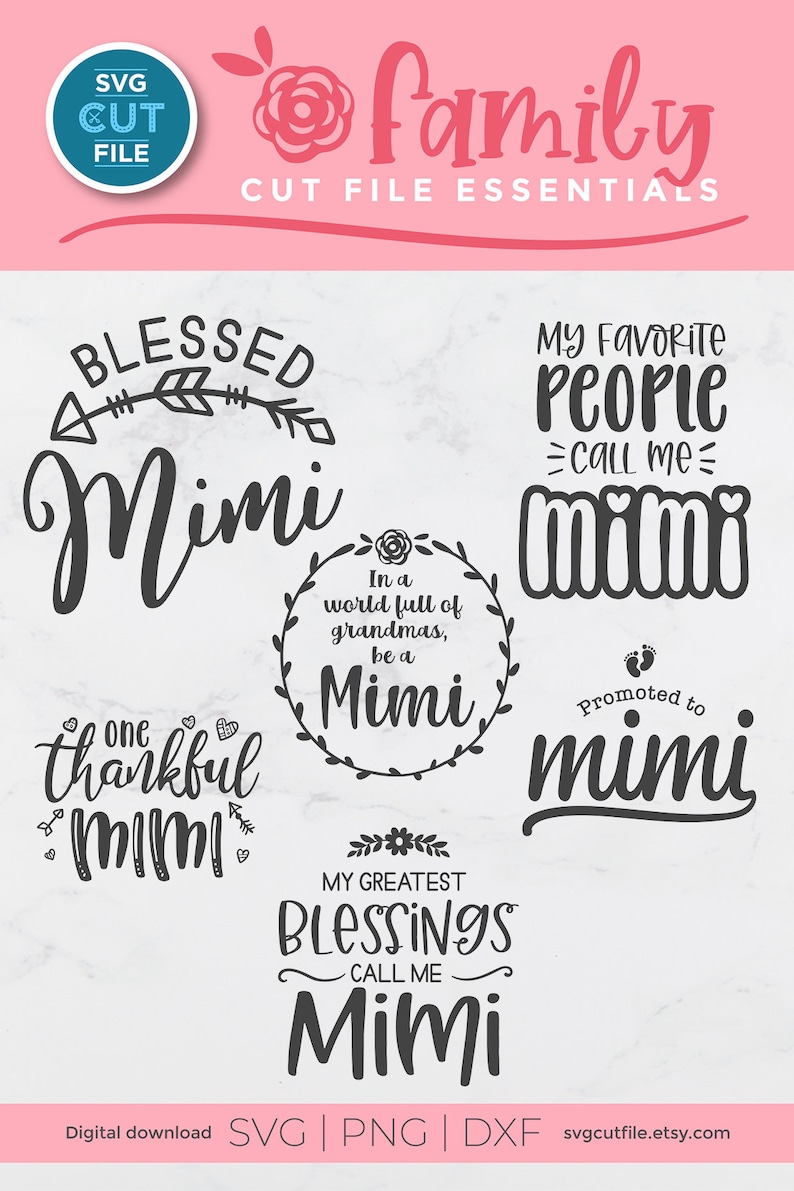 Mimi Svg, Blessed Mimi Svg, Cute Mimi Gift, Mother's Day Mimi, Mimi ...