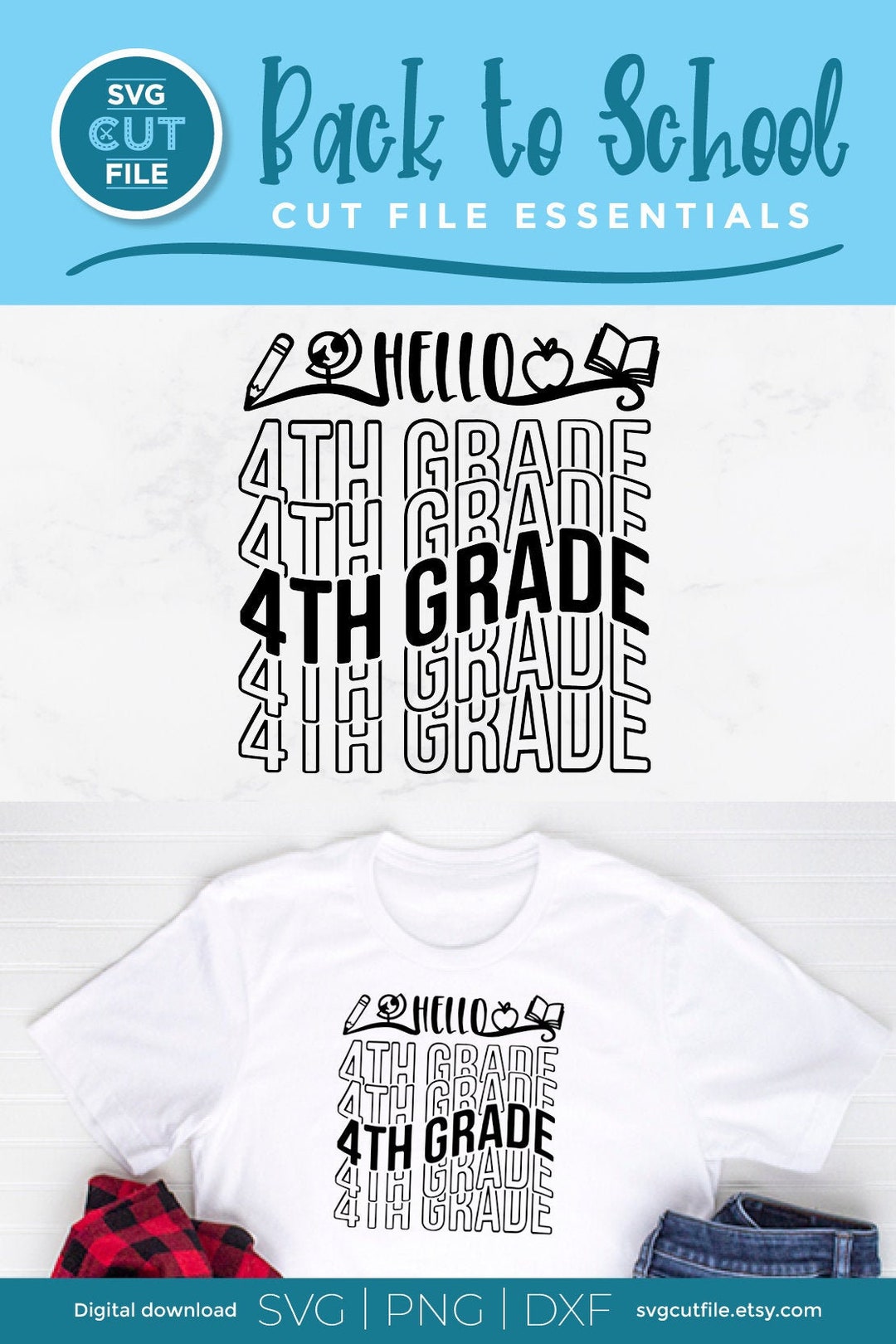 4th Grade Svg 4th Grader Svg Fourth Grade Teacher Svg - Etsy