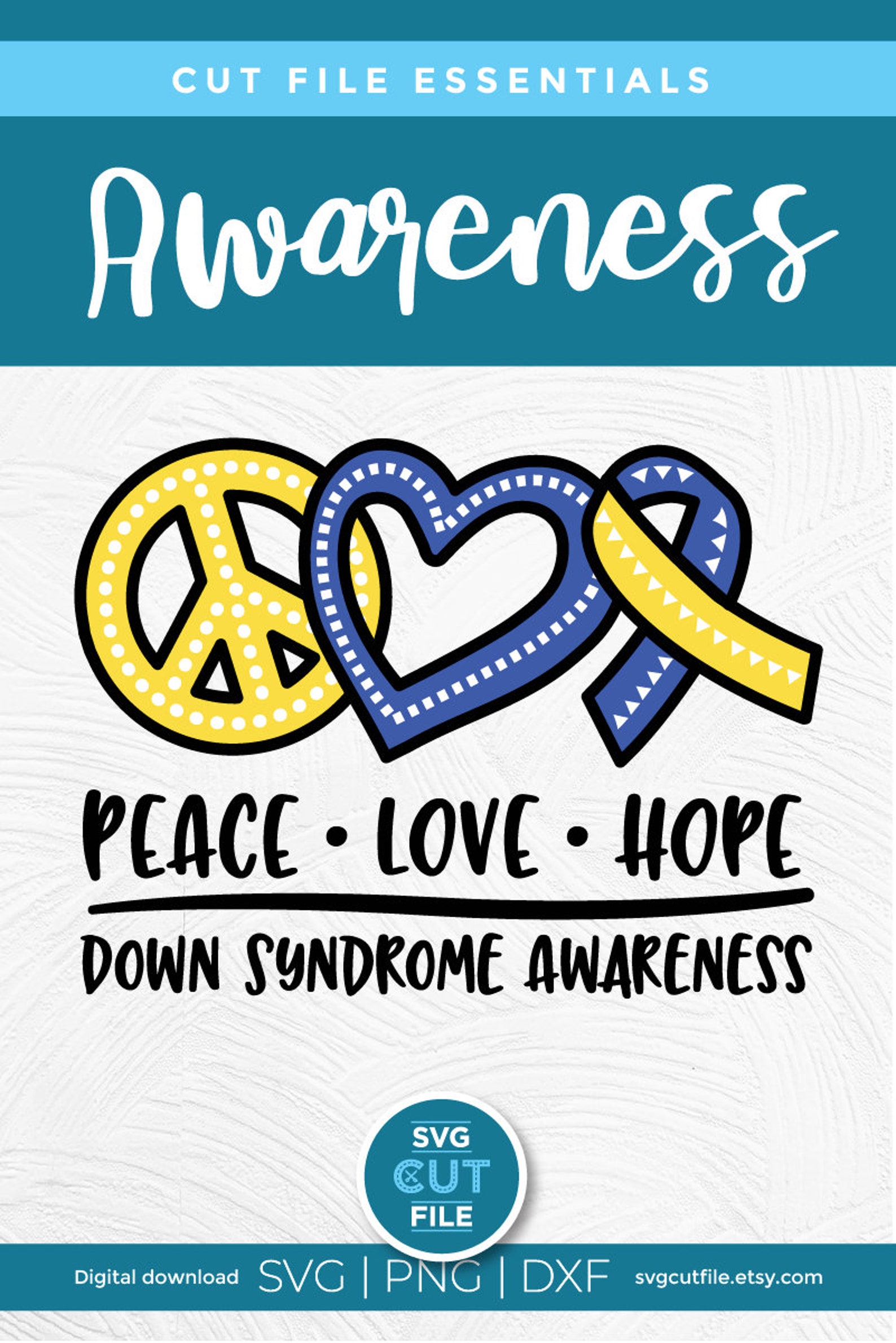 Down Syndrome Svg, Down Syndrome Awareness Svg, Svg Dxf Png, Down ...