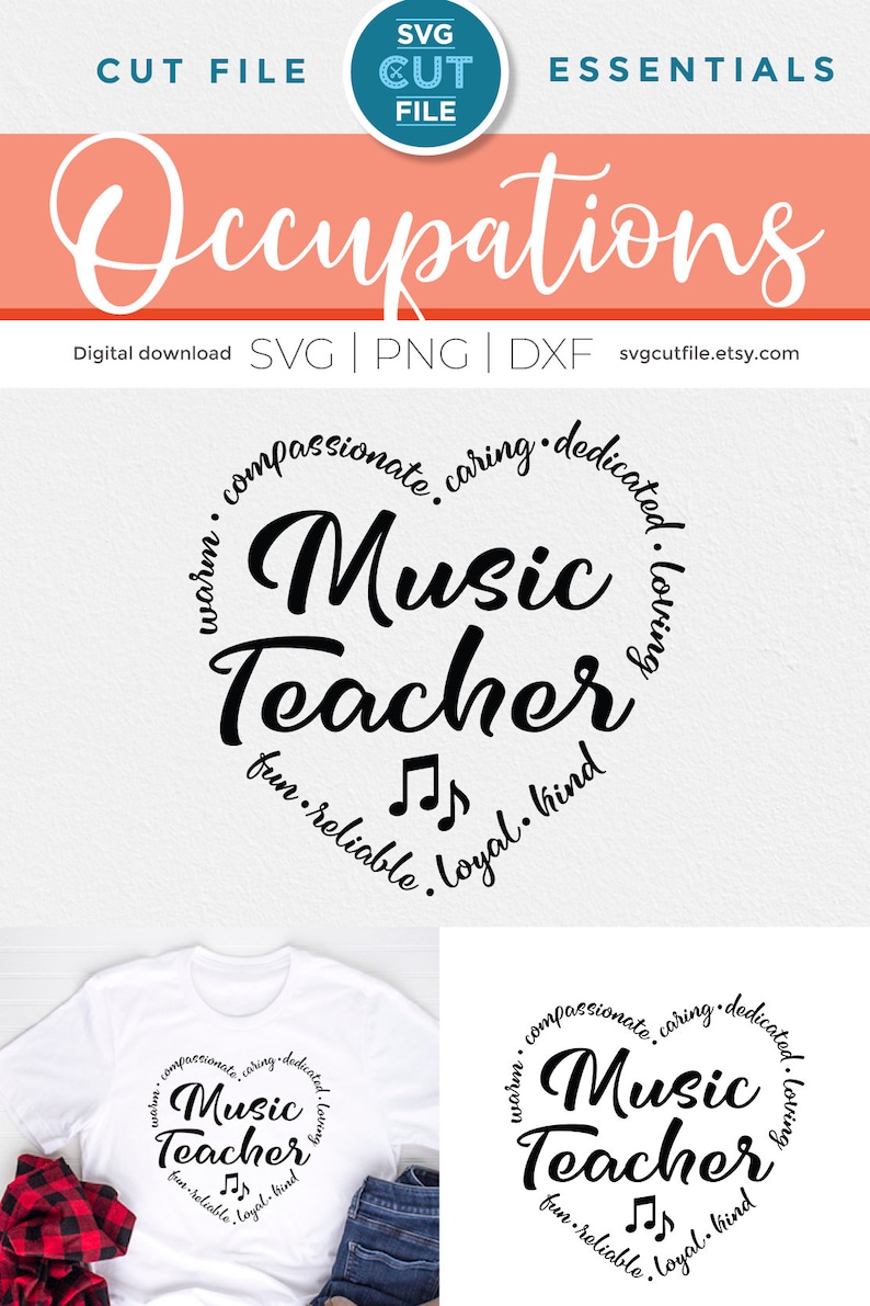 Music Teacher Svg Musical Notes Svg Back to School Svg - Etsy
