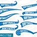 Text Tail Svg, Swoosh Svg, Softball Svg, Softball Swoosh Svg, Softball ...