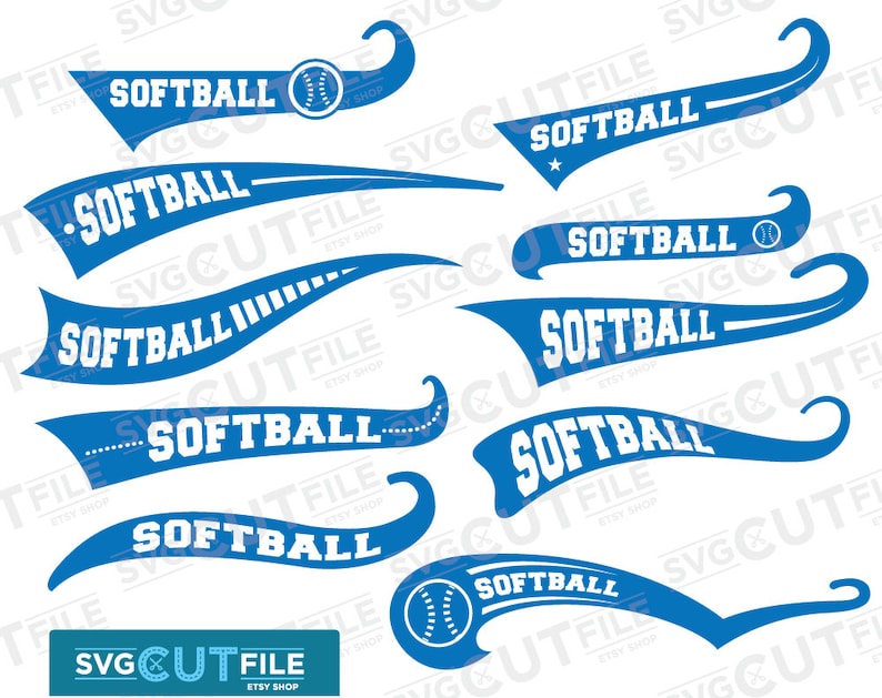Text tail svg swoosh svg softball svg softball swoosh svg | Etsy