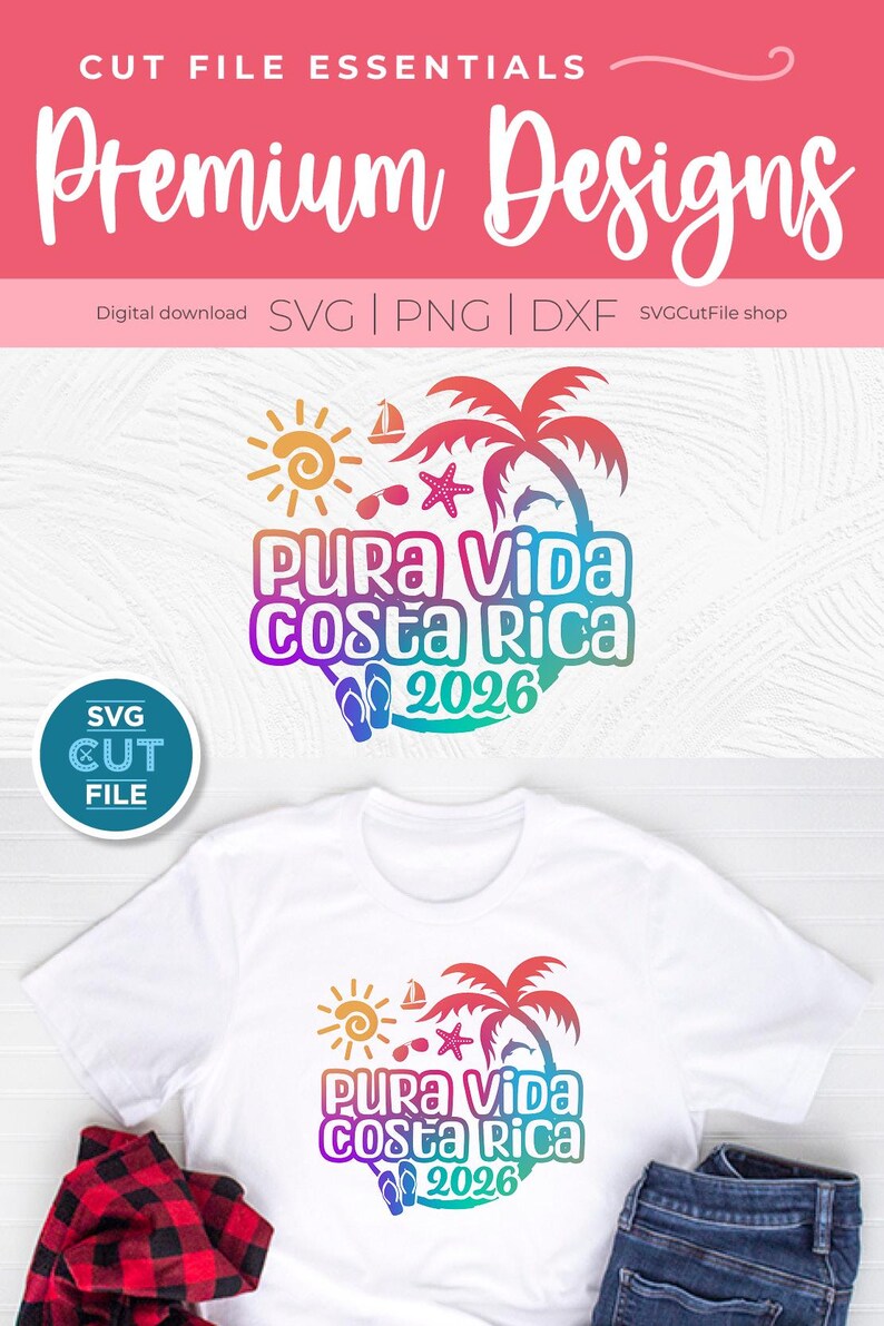 Costa Rica SVG, Pura Vida Costa Rica, 2026 SVG, Vacation Png, Costa ...