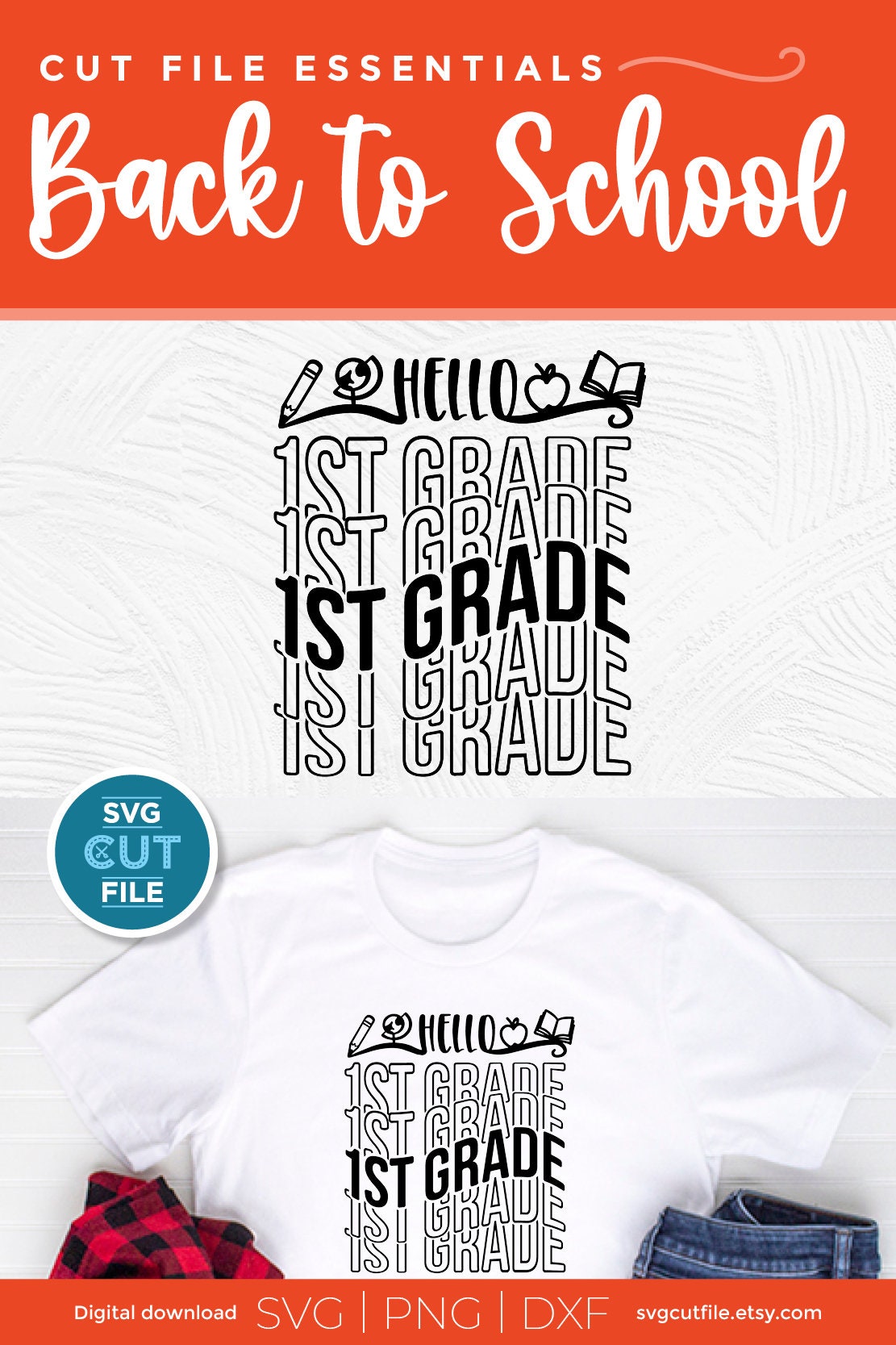 1st Grade svg 1st grader svg first grade teacher svg First | Etsy