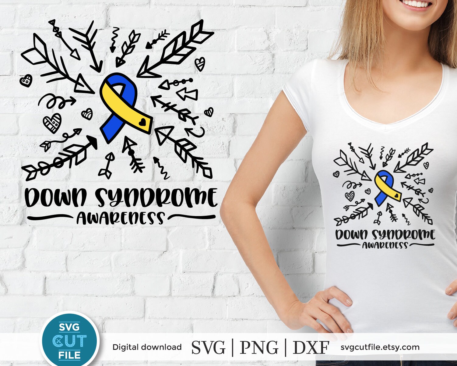 Down Syndrome Svg, Down Syndrome Awareness Svg, Svg Dxf Png, Down ...