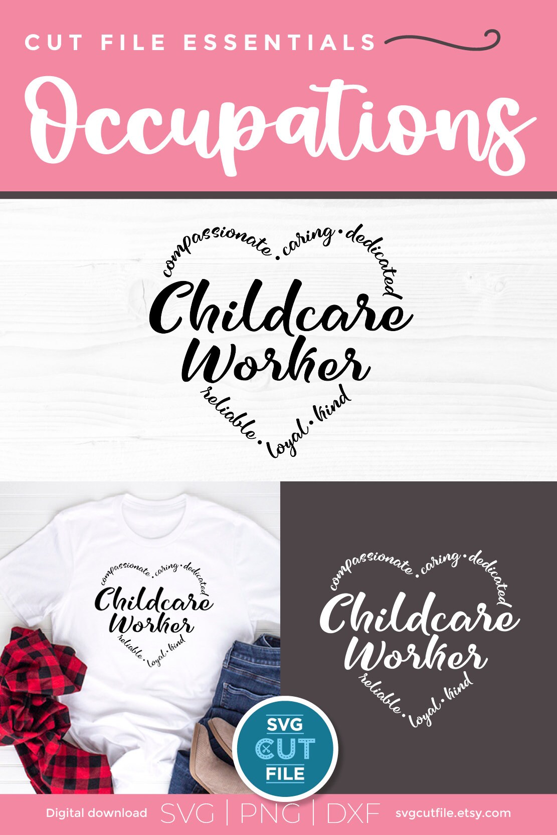 Childcare Worker Svg Child Care Worker Svg Daycare Worker - Etsy