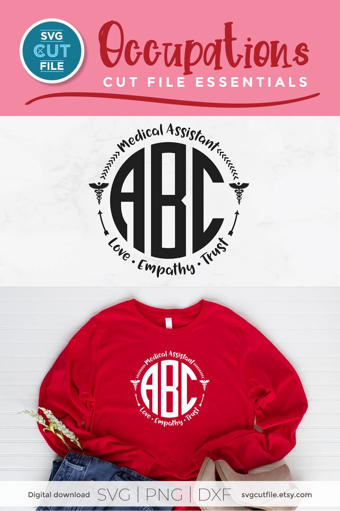 Medical Assistant Svg MA Svg MA Monogram Frame Monogram - Etsy