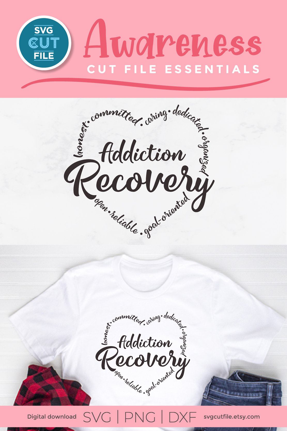 Addiction Recovery Svg Sober Svg Clean Svg Substance Abuse - Etsy