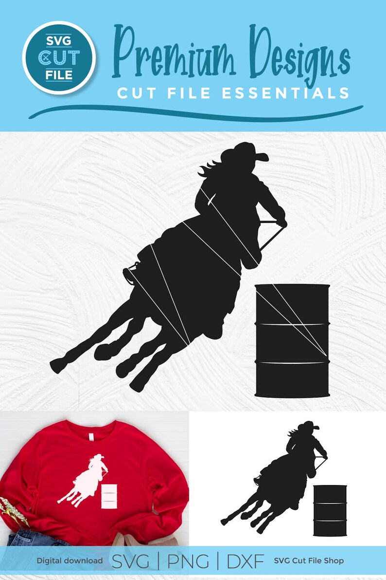 Barrel Racer Svg Barrel Racing SVG Cowgirl Rodeo Clipart - Etsy