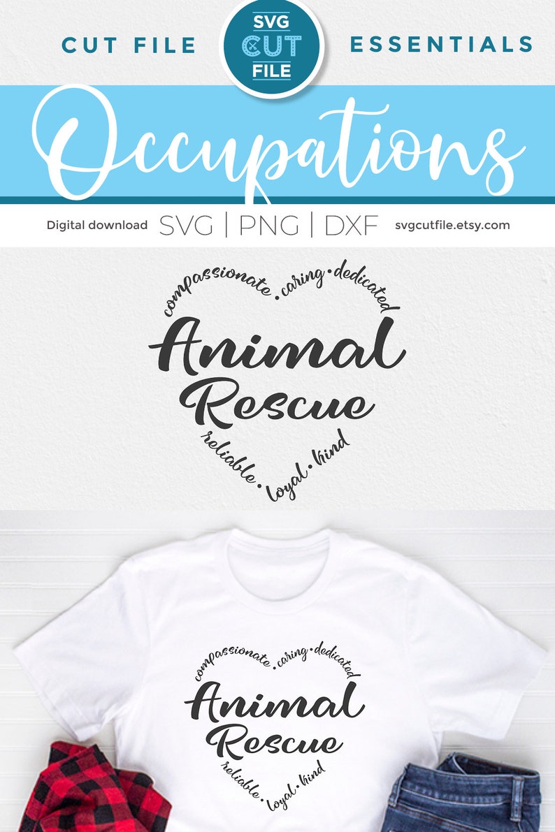 Animal Rescue Svg Adopt Svg Foster Svg Rescue Svg Humane | Etsy