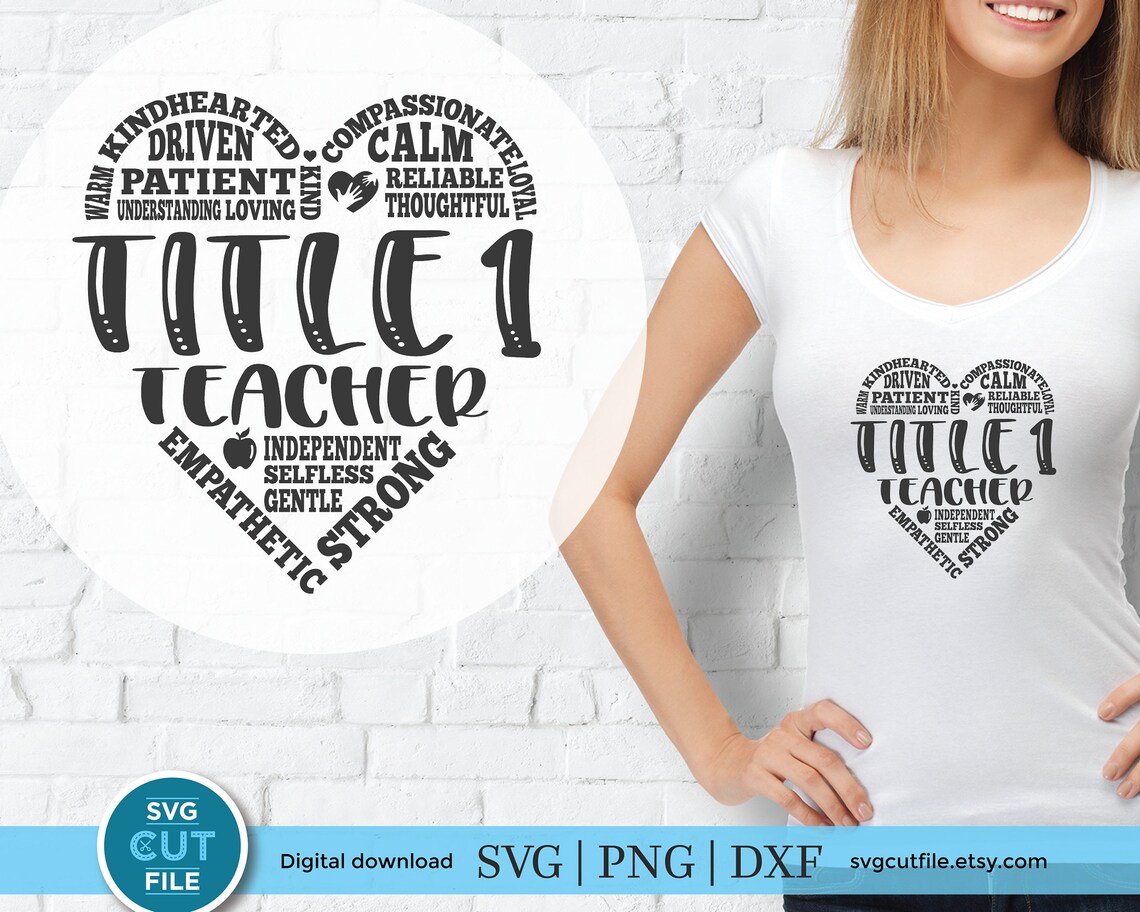 Title 1 Teacher Svg Title One Teacher Svg Remedial Reading - Etsy