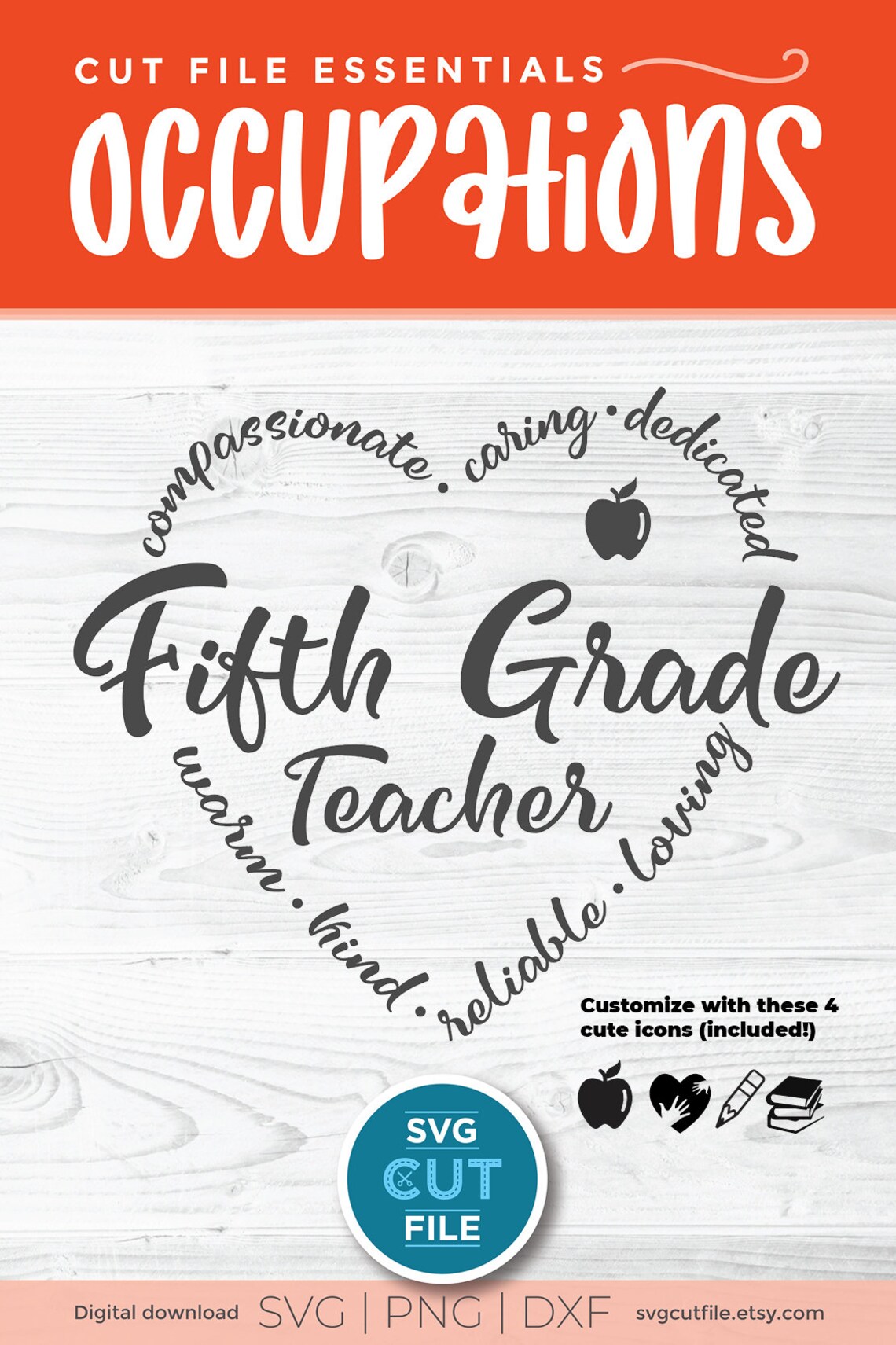 5th Grade Teacher Svg Fifth Grade Teacher Svg 5th Grade - Etsy