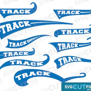 Track Svg, Track and Field Swoosh Svg, Text Tail Svg, Eps, Dxf, Curved ...