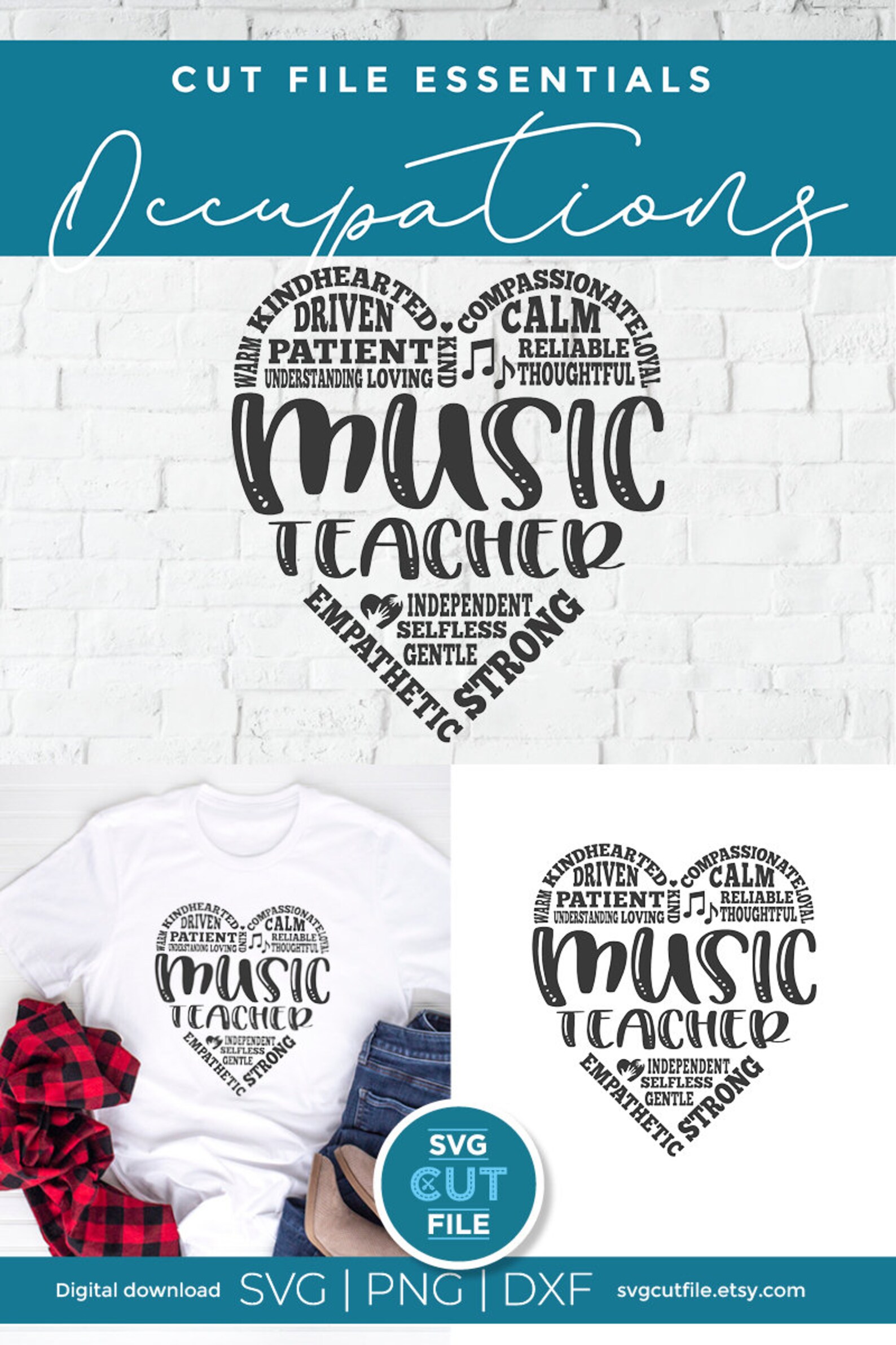 Music Teacher Svg Musical Notes Svg Back to School Svg | Etsy