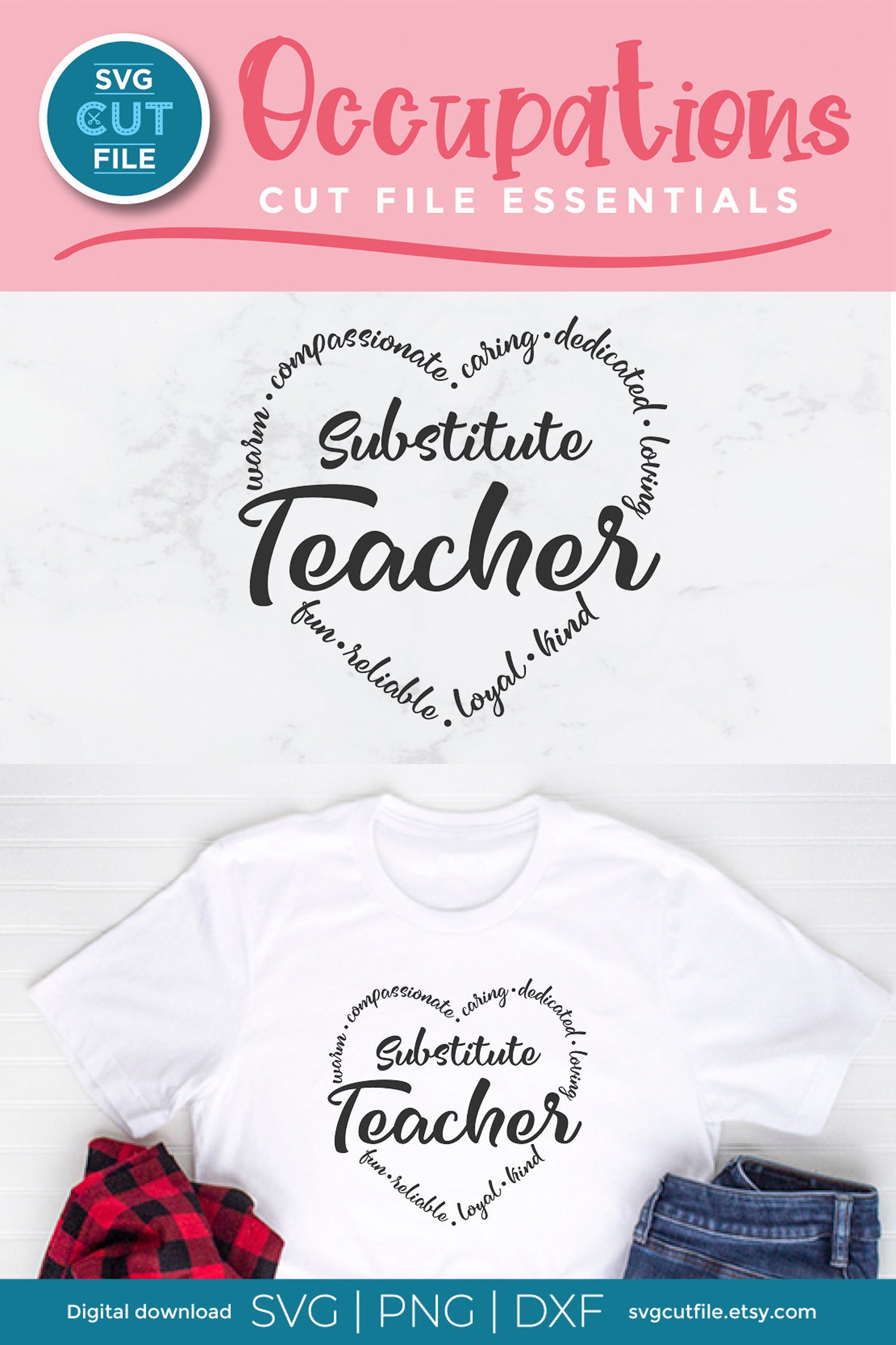 Substitute Teacher Svg Sub Teacher Svg Sub Svg School Svg | Etsy