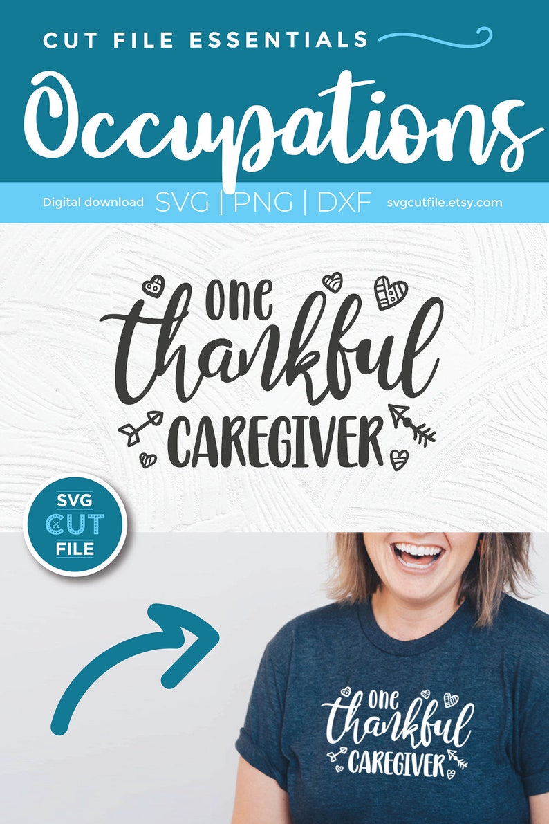 Caregiver Svg, Care Giver Appreciation Svg, One Thankful Caregiver ...
