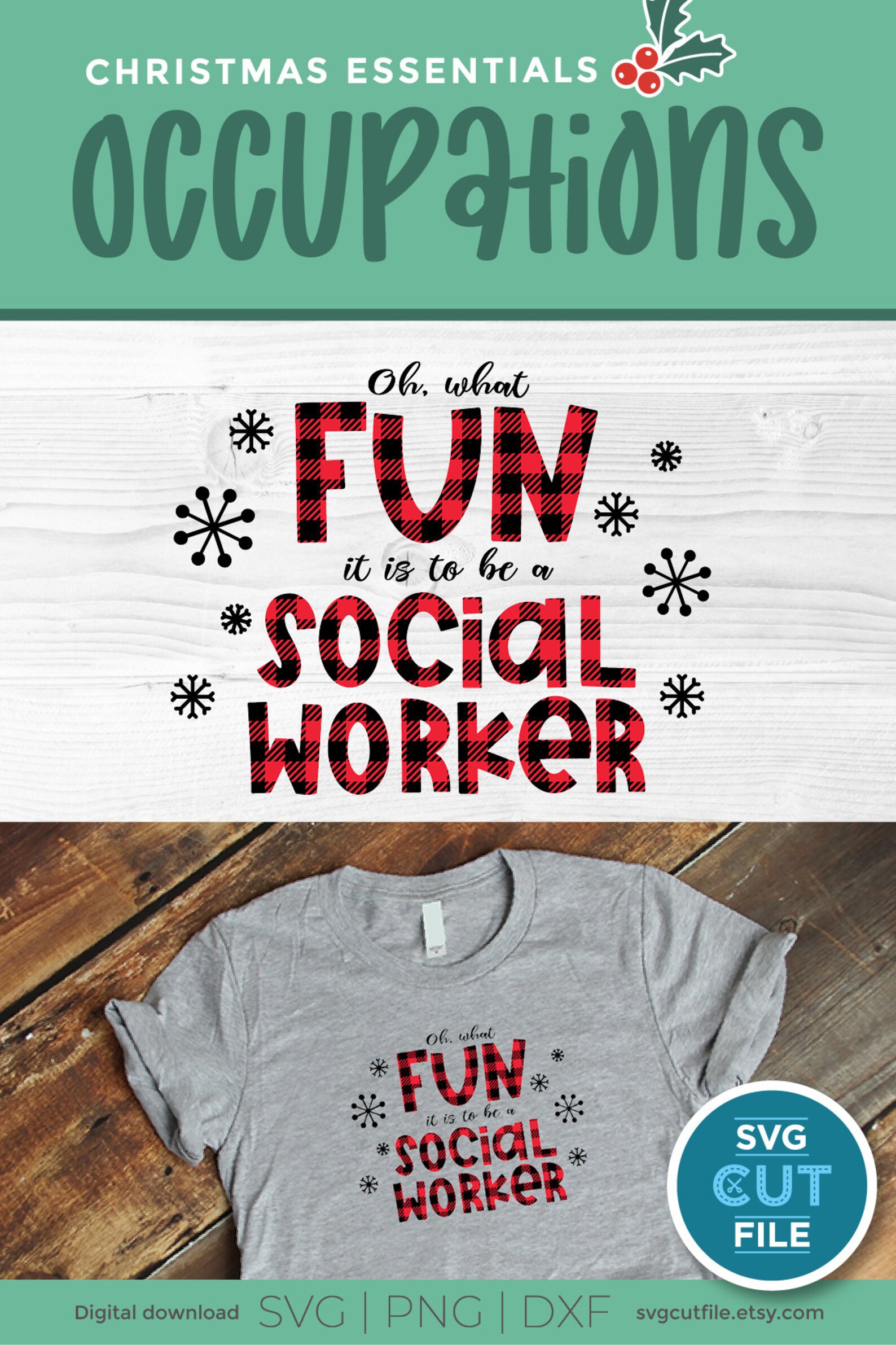 Christmas Social Worker Svg, Social Worker Christmas Svg, Oh What Fun ...