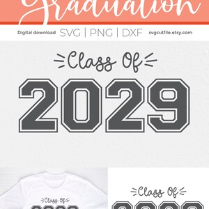 Class of 2029 Svg, Cute 2029 Grad Svg, 2029 Graduation Svg, 2029 Senior ...