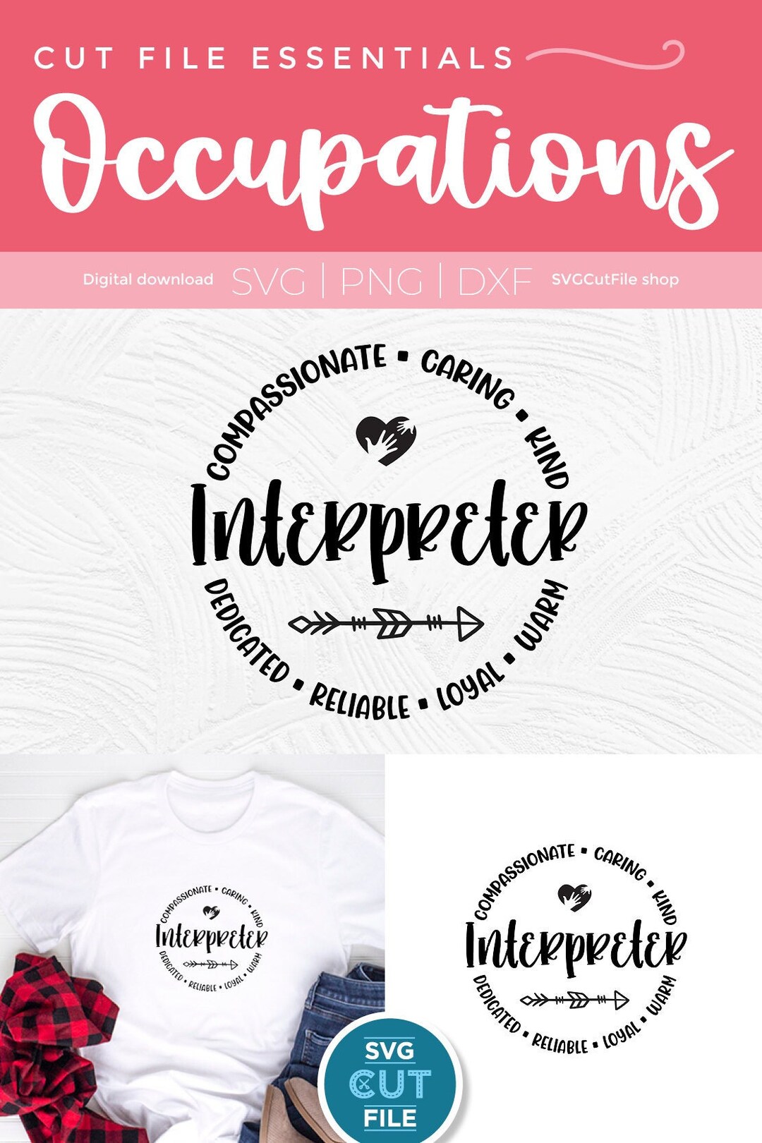 Interpreter Svg, Appreciation, Sign Language, ASL Svg, Interpreter Gift ...