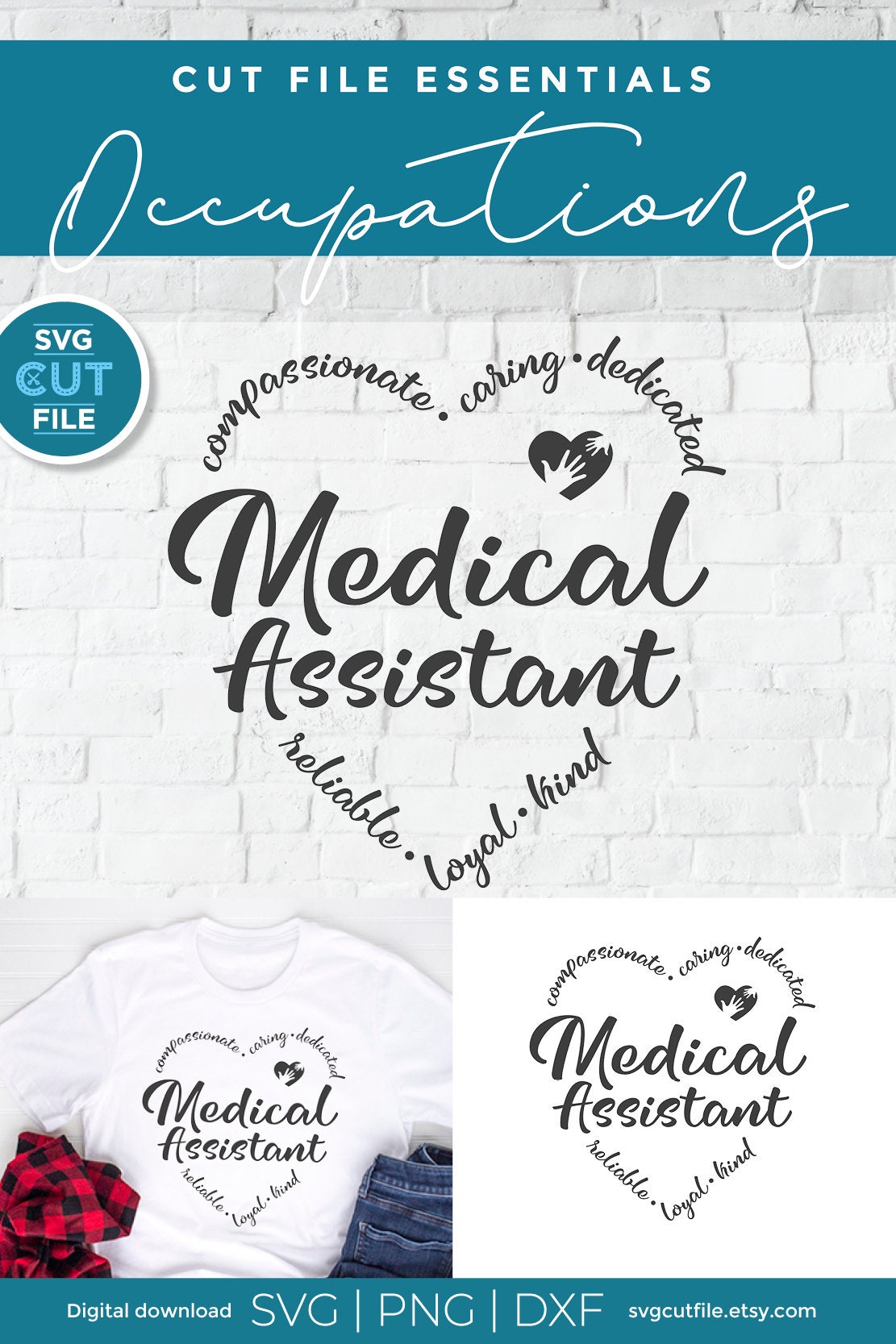 Medical Assistant svg MA svg heart svg MA life MA gift | Etsy