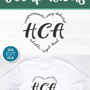 HCA Svg, Health Care Aid, HCA Heart Svg, Health Care Aide, Svg Dxf Png ...